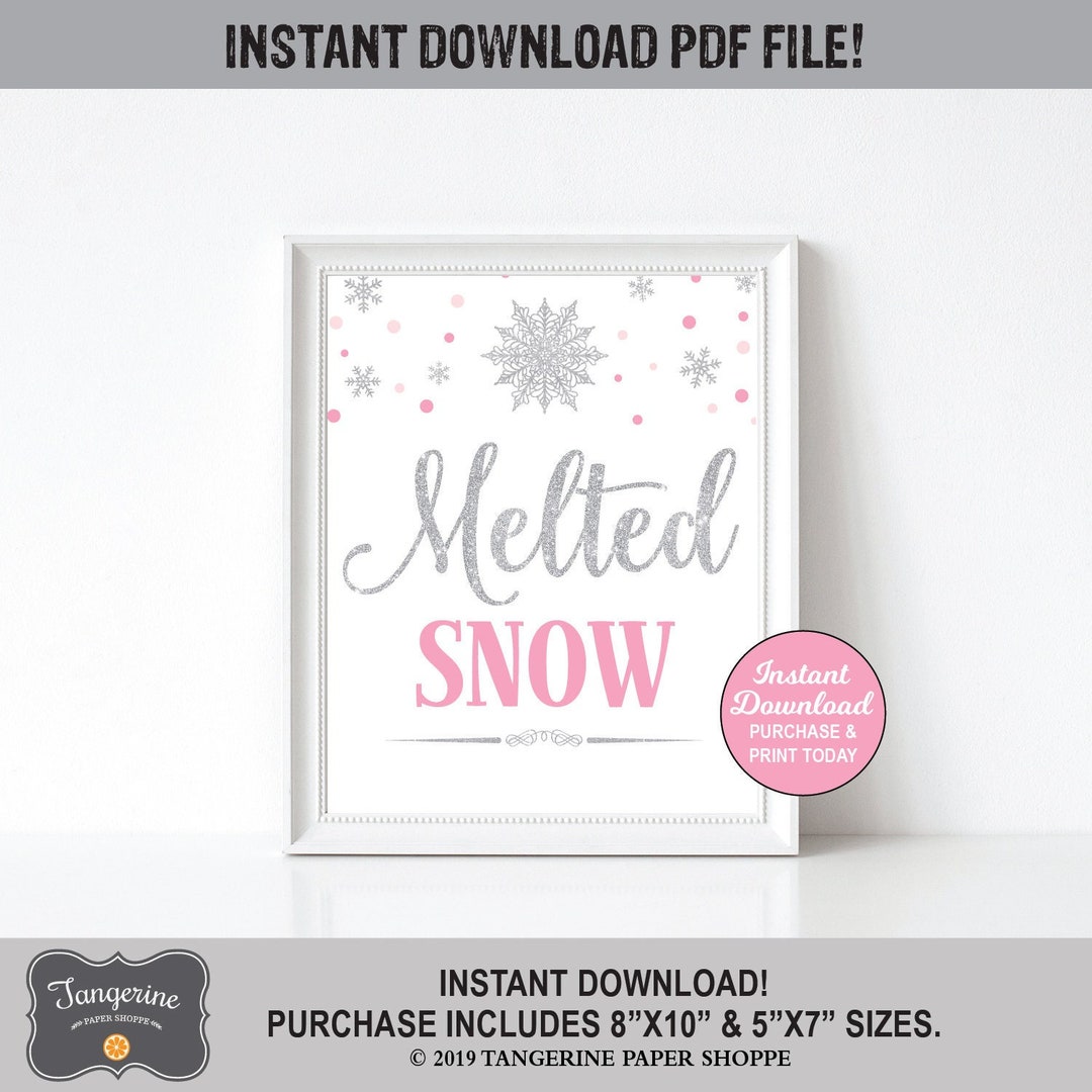 Melted Snow Sign, Winter Onederland, Winter Wonderland, Water Sign ...