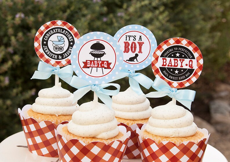 Baby Q Banner, BBQ Baby Shower Banner, It's A Boy Banner, Couples Baby ...