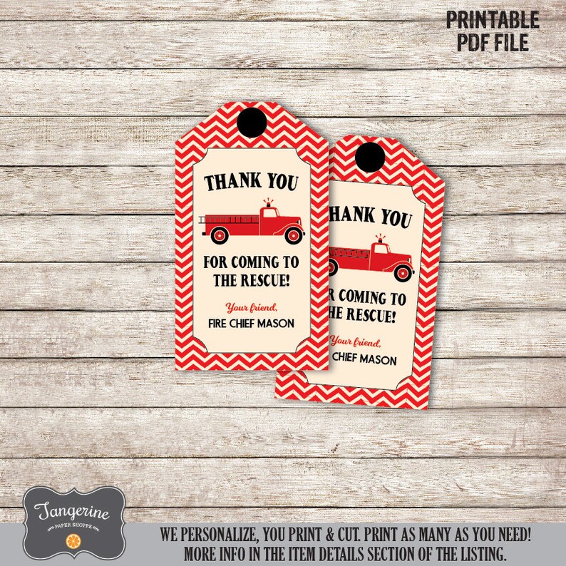 Fire Truck Water Bottle Labels Fire Truck Water Labels Fire - Etsy