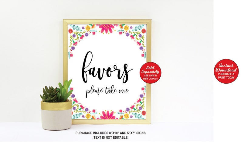 Fiesta Table Number Sign Fiesta Bridal Shower Editable Table - Etsy