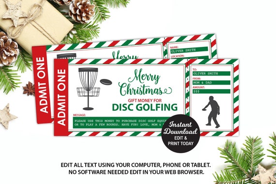 Disc Golf Gift Certificate Surprise Disc Golf Gift Card | Etsy