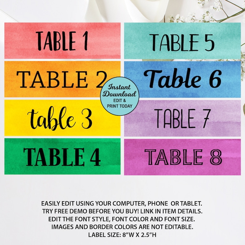 Watercolor Classroom Supply Labels Rainbow Label Classroom - Etsy