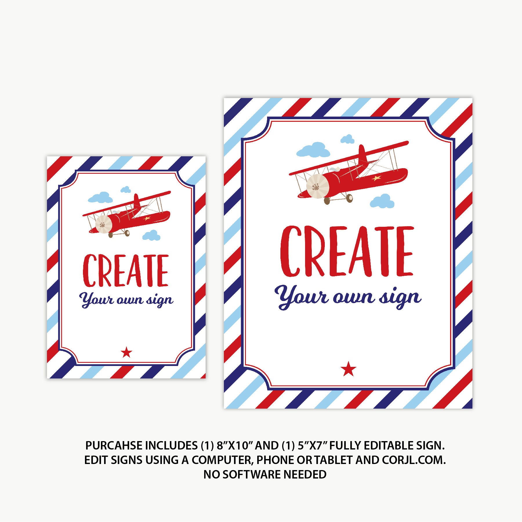 Airplane Birthday Sign Package Airplane Birthday Welcome - Etsy