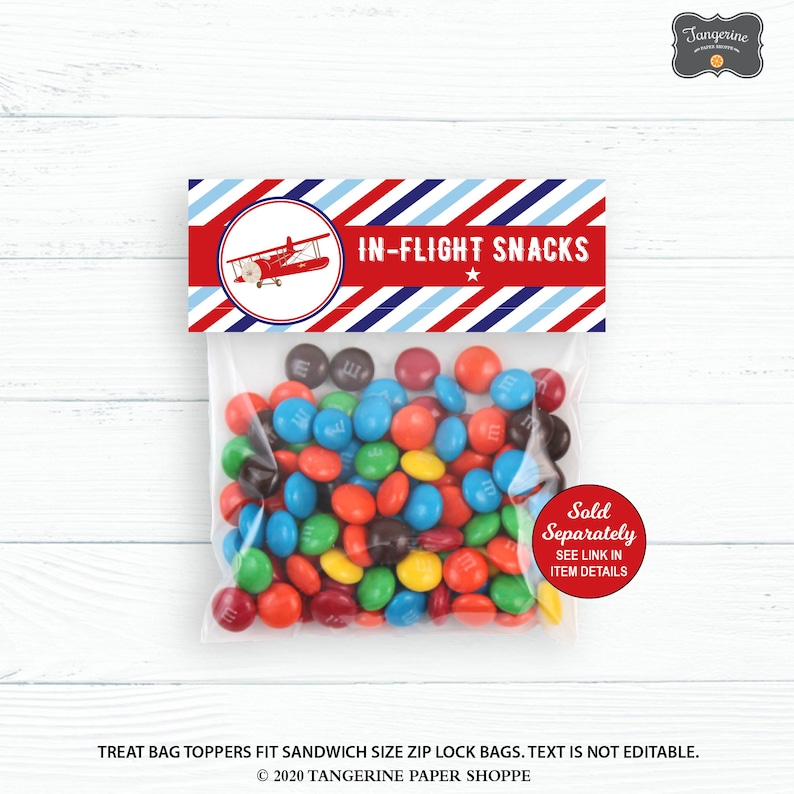 Airplane Food Labels, Printable Place Cards, Aviator Food Tents ...