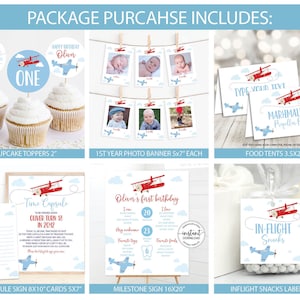 Airplane Birthday Decoration Package, Time Flies 1st Birthday Decor ...
