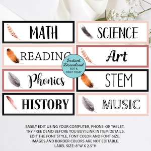 Classroom Organization Labels, Classroom Supply Labels, Classroom ...