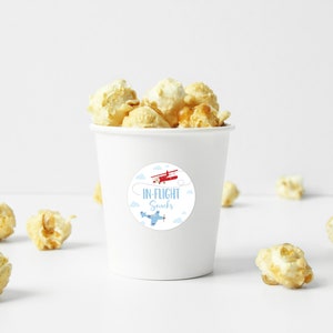 Airplane In-flight Snacks Tag, Printable Inflight Snacks Label Airplane ...