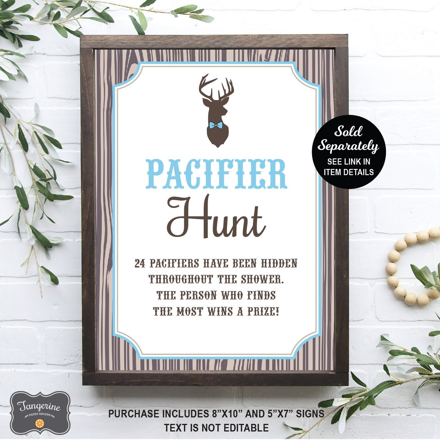 Little Buck Pacifier Hunt Game Printable Baby Shower Game | Etsy