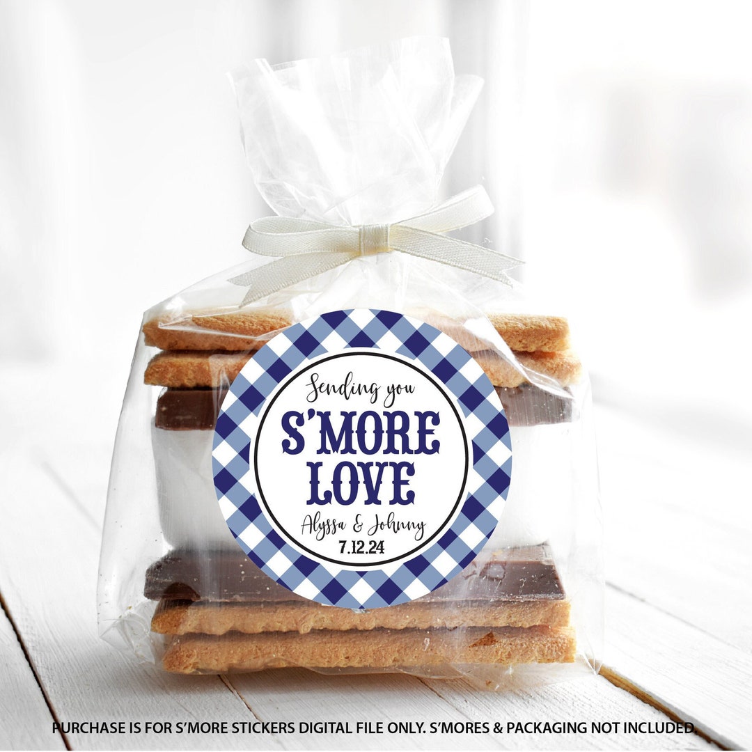 S'more Tags, Editable I Do BBQ Smore Label, BBQ Favor Sticker, I Do BBQ ...