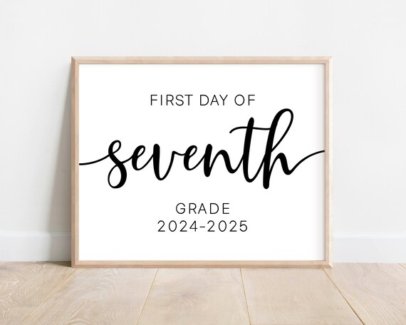7th Grade Sign
