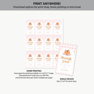 Editable Pumpkin Birthday Favor Tag, Autumn Fall Birthday Thank You Tag ...