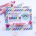Smartie Valentines Day Tag Printable, Kids Valentine Card, School ...