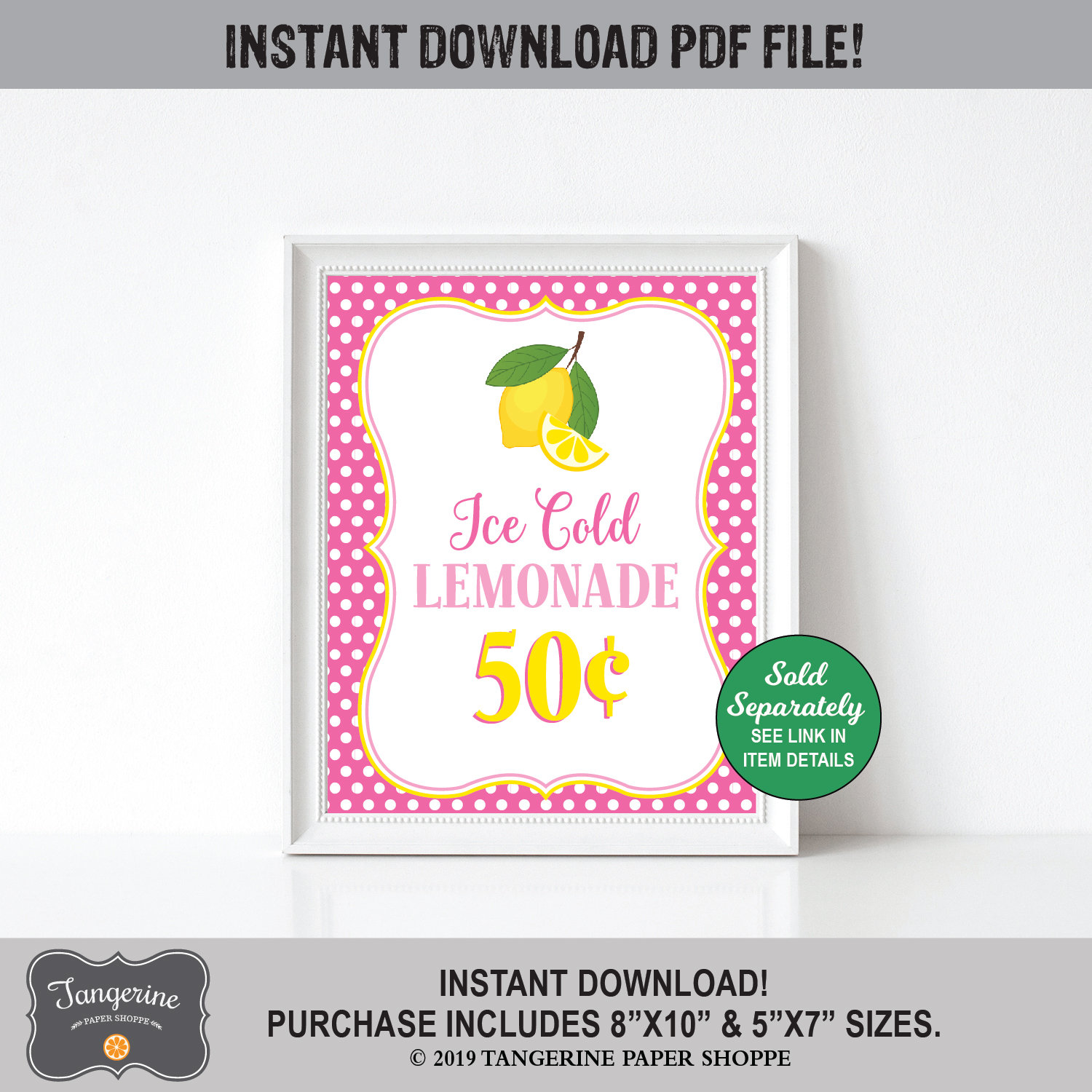 Pucker up & Grab A Cup Sign, Lemonade Sign Printable, Pink Lemonade ...