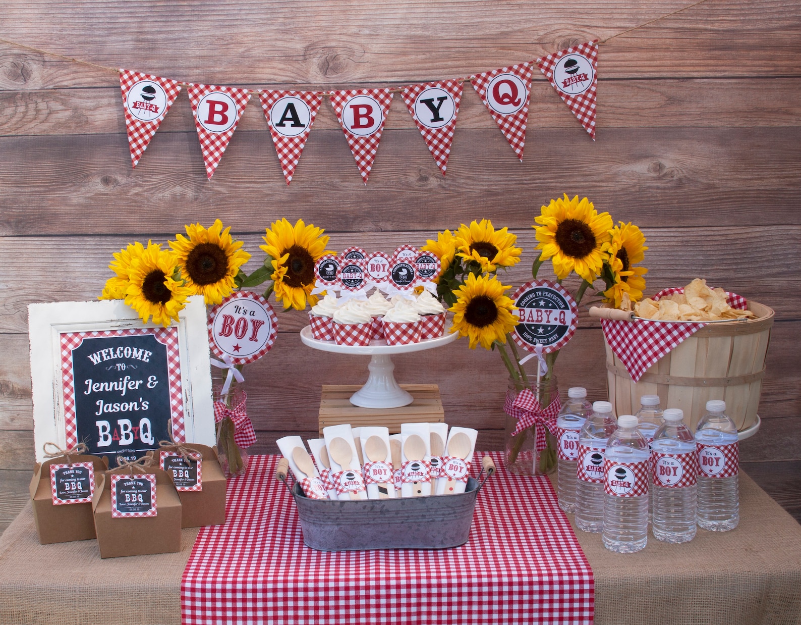 Baby Q Favor Tags Red Instant Download, BBQ Baby Shower Favor Tags ...