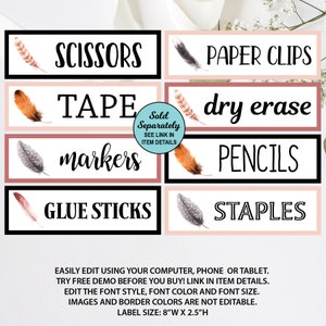 Classroom Supply Labels, Classroom Organization Labels, Office ...