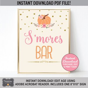 Pumpkin Sign Package Set of 6, Pumpkin First Birthday Sign, Pumpkin ...