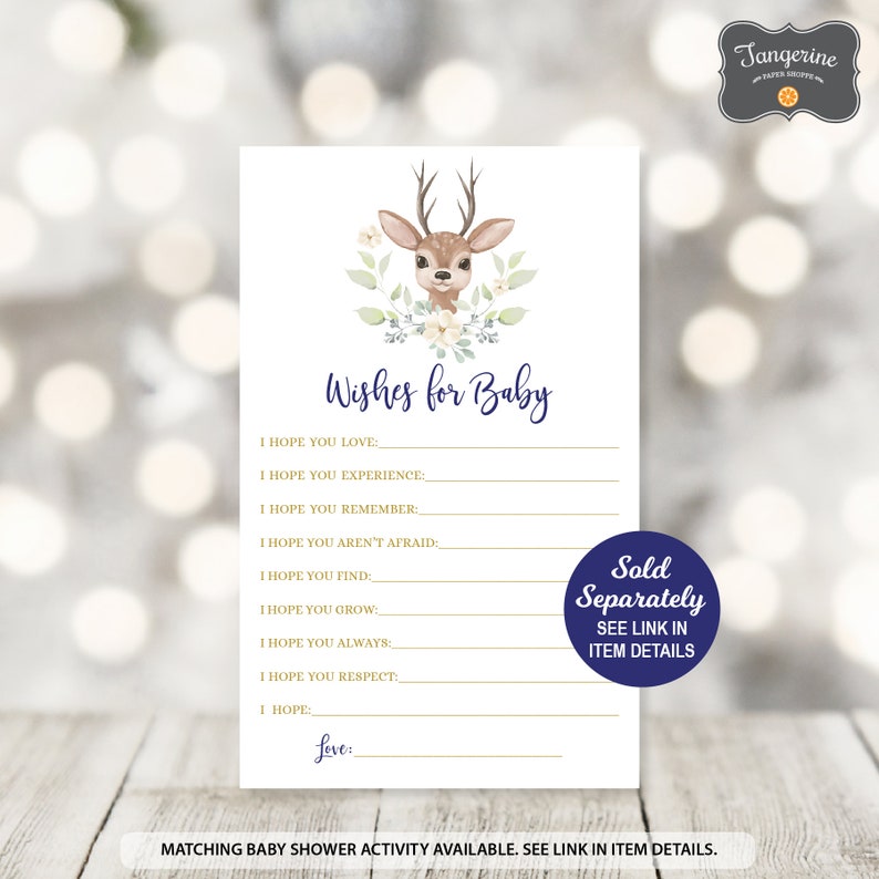 Deer Baby Shower Game Baby Animal Name Game Little Buck Baby - Etsy