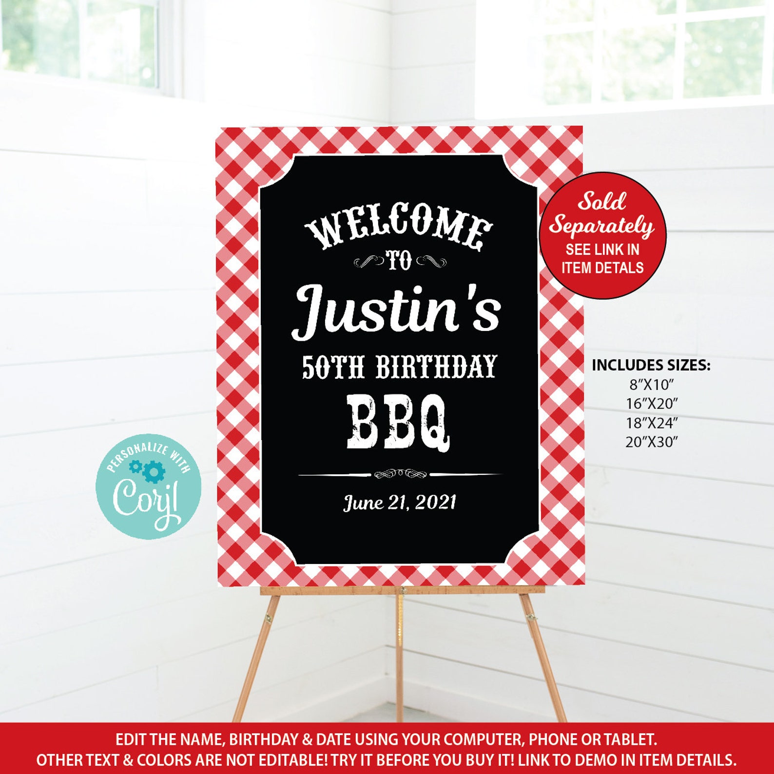 BBQ Birthday Centerpiece, Barbecue Centerpiece, BBQ Birthday Decoration ...