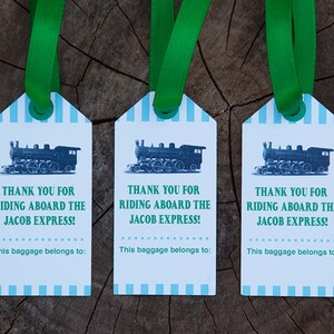 Train Party Food Tents Labels - Green & Aqua - INSTANT DOWNLOAD - Etsy