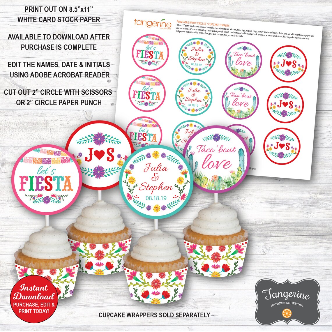 Fiesta Engagement Food Labels Printable, Mexican Fiesta Baby Shower ...