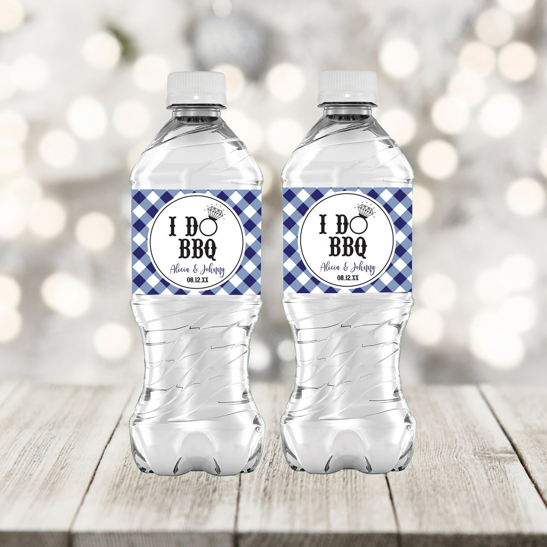 I Do BBQ Water Labels, Editable I Do BBQ Water Bottle Stickers, I Do ...
