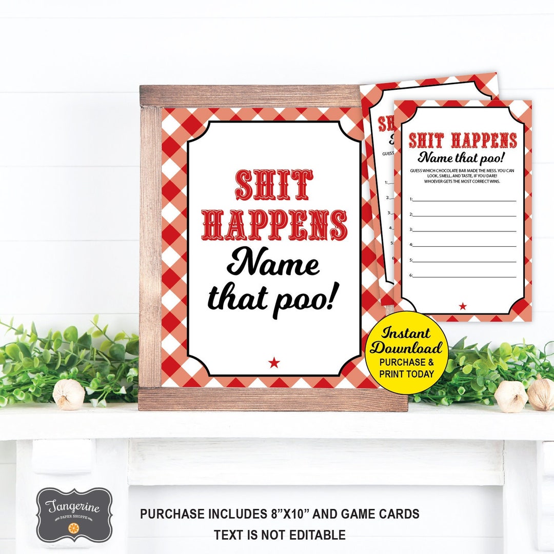 Baby Q Shit Happens Game, Dirty Diaper Baby Shower Games, BBQ Baby ...