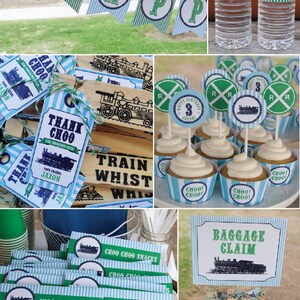 Train Party Baggage Drop off Sign, Train Gift Table Sign, DIY Printable ...