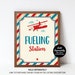 Airplane In-flight Snacks Sign, Vintage Airplane Birthday Food Sign ...