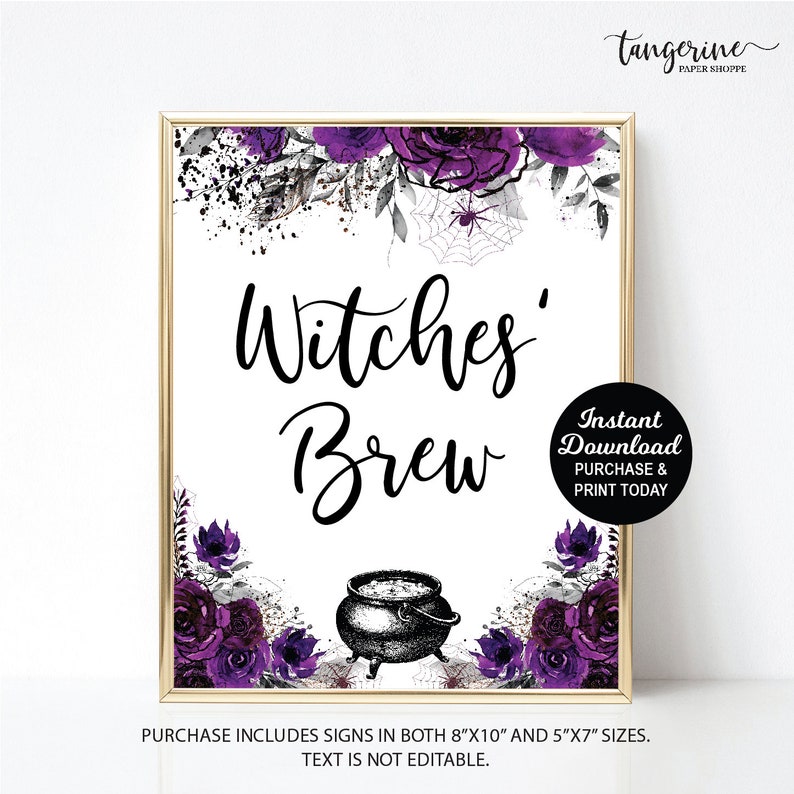 Witches' Brew Sign, Halloween Baby Shower Sign, A Baby is Brewing ...