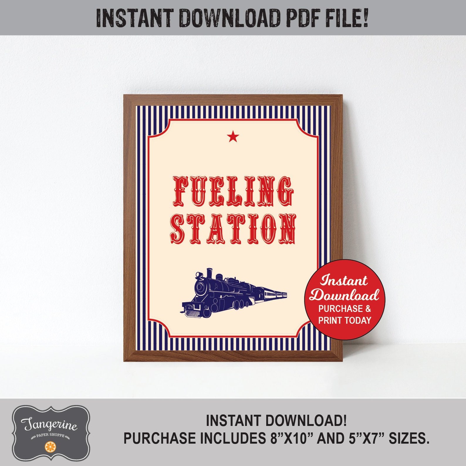 Train Fueling Station Sign, Train Drink Table Sign, Train Food Table ...