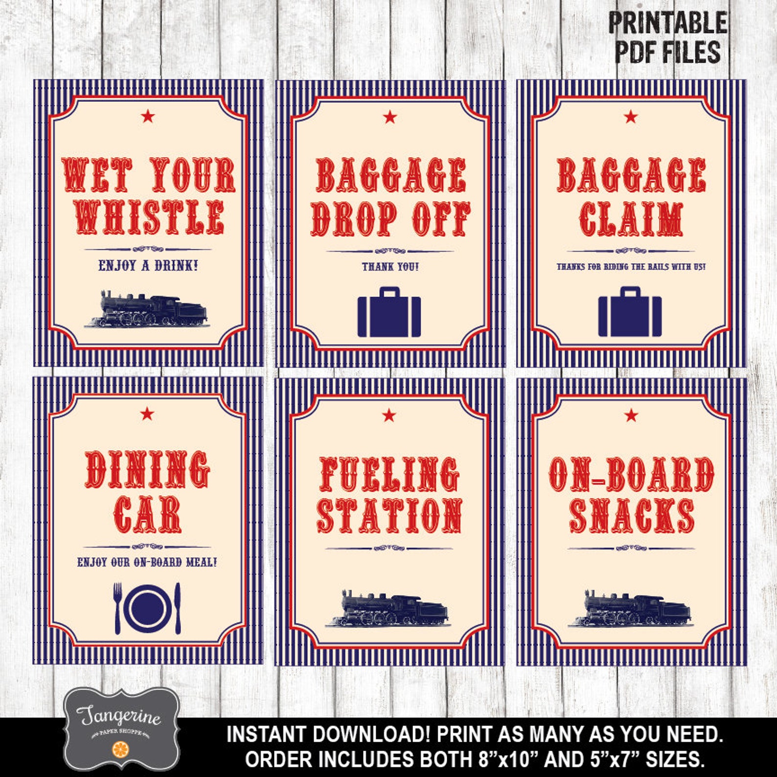 Train Fueling Station Sign, Train Drink Table Sign, Train Food Table ...
