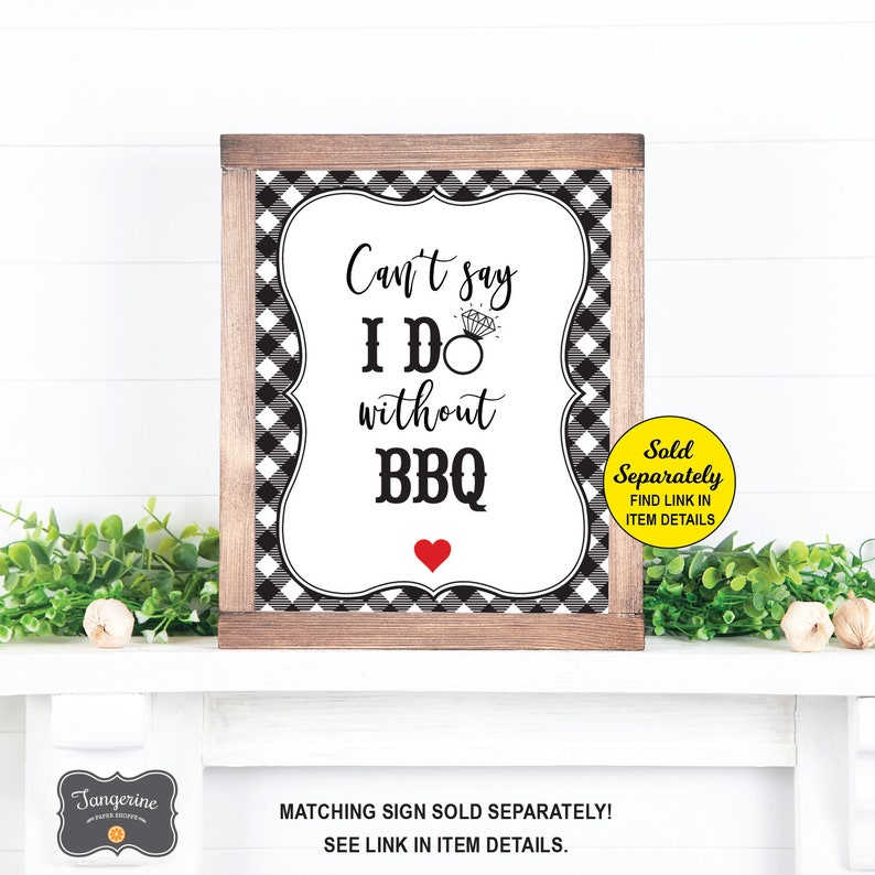 BBQ Bar Sign Printable I Do BBQ Sign Black and White Food - Etsy