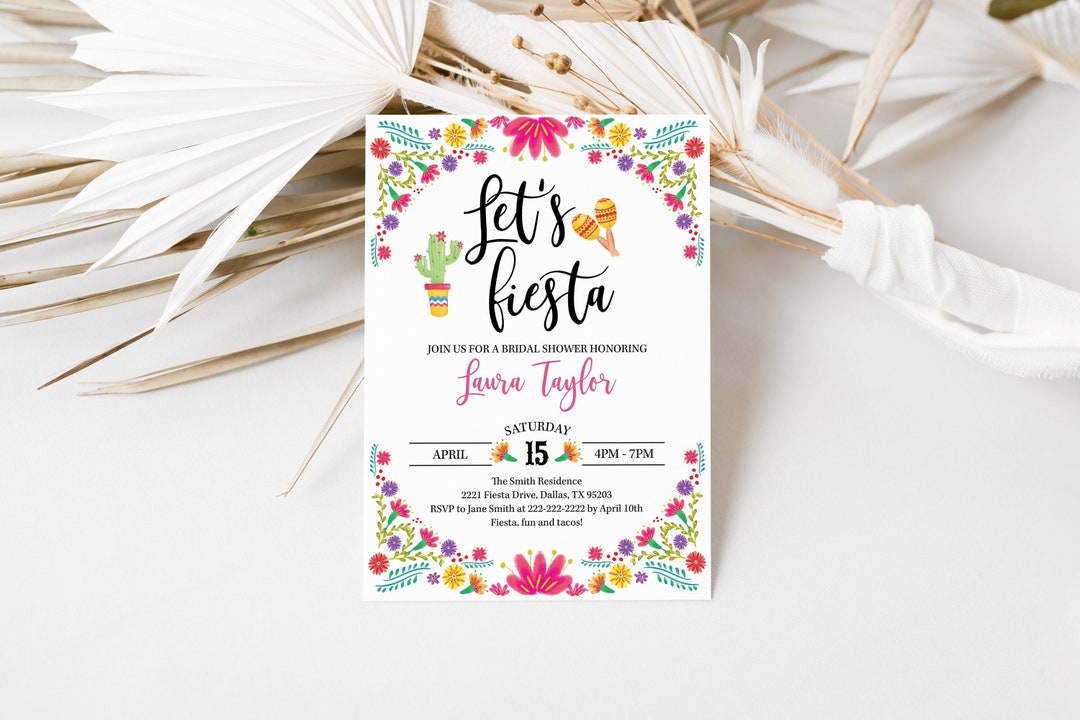 Fiesta Bridal Shower Invitation Fiesta Invitation Engagement - Etsy