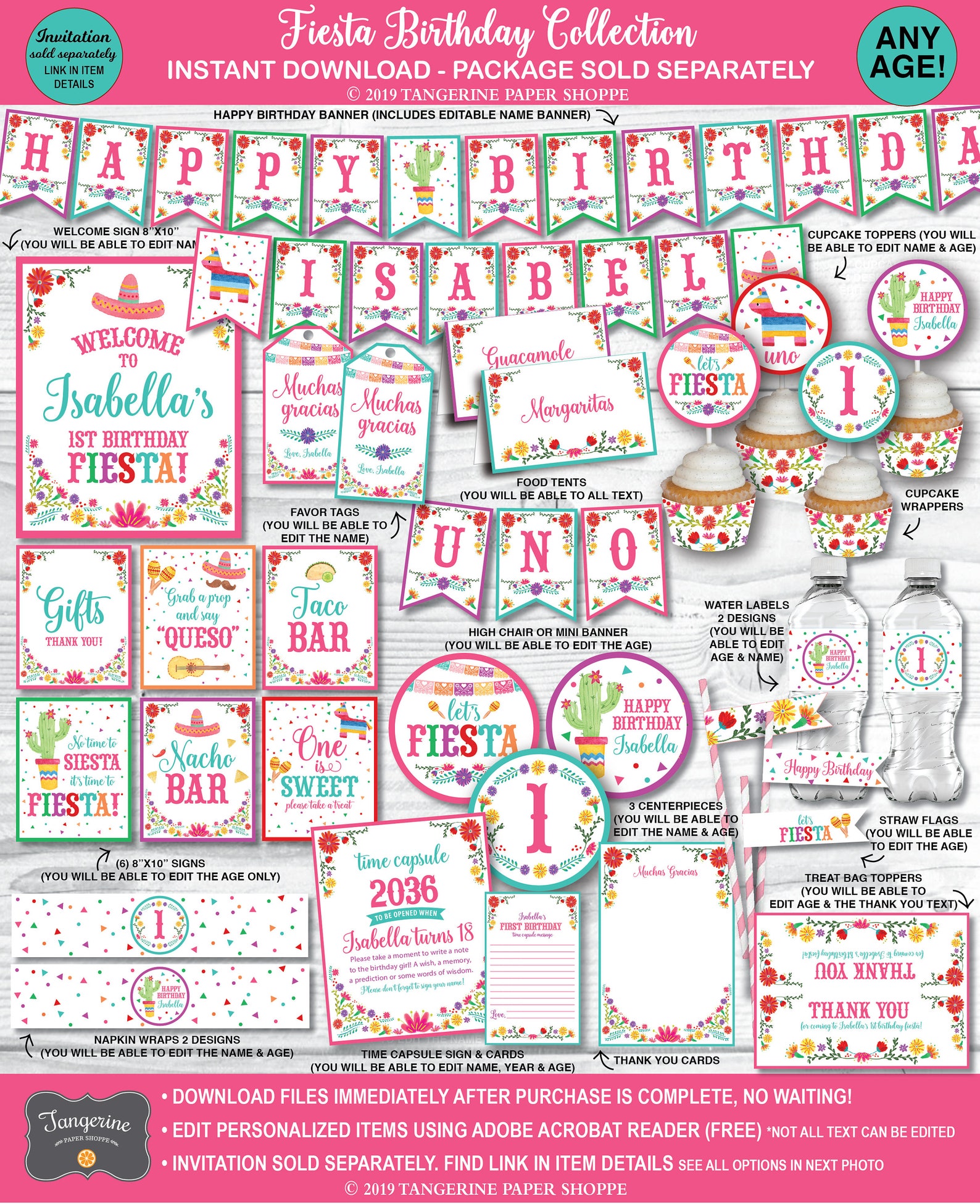 Fiesta Birthday Banner Fiesta Banner Fiesta Birthday - Etsy