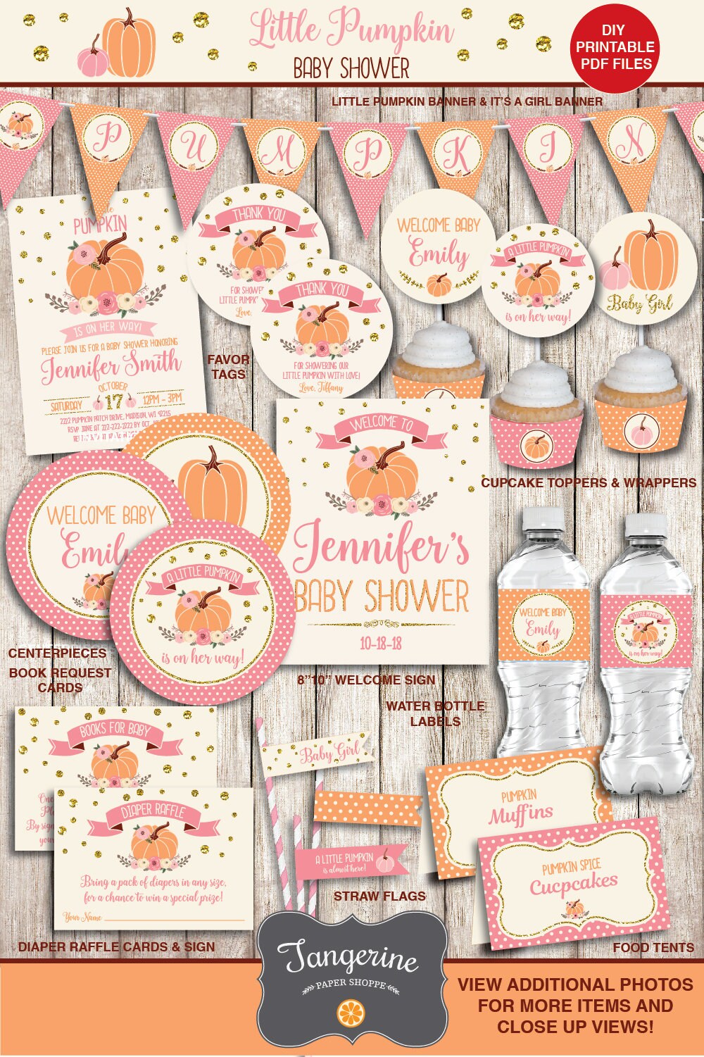 Pumpkin Gifts Sign Printable, Gifts Table Sign, Pumpkin 1st Birthday ...