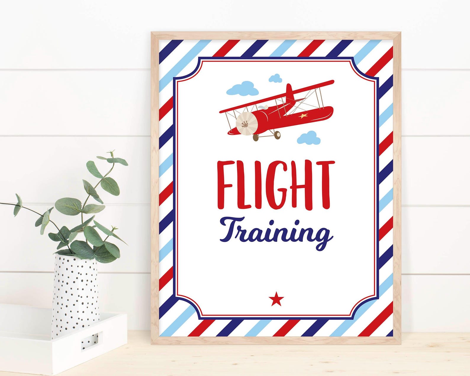 Flight Training Sign Airplane Birthday Party Sign Airplane Birthday ...