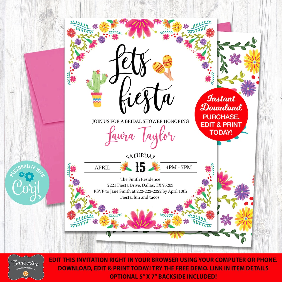 Memories and Wishes Cards, Fiesta Party, Well Wishes Cards Printable ...