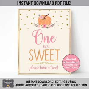 Pumpkin Sign Package Set of 6, Pumpkin First Birthday Sign, Pumpkin ...
