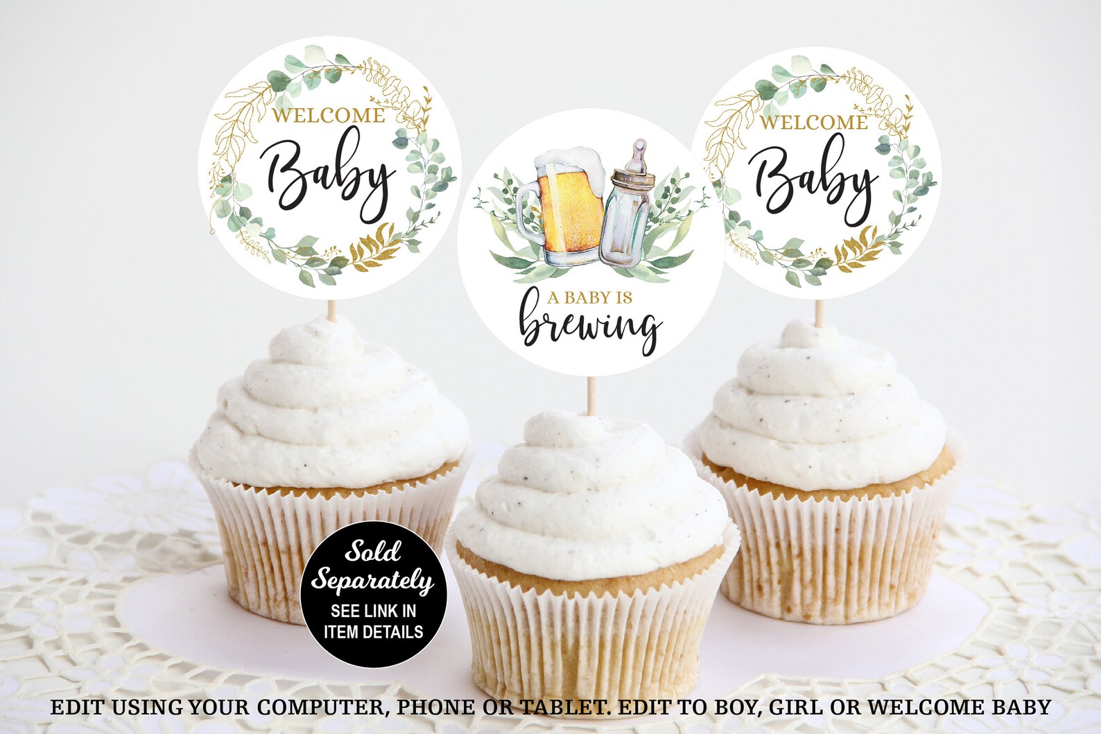 A Baby is Brewing Centerpiece, Beer Baby Shower Centerpiece, Baby is ...
