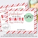 Smartie Valentines Day Tag Printable, Personalized Kids Valentine Card ...