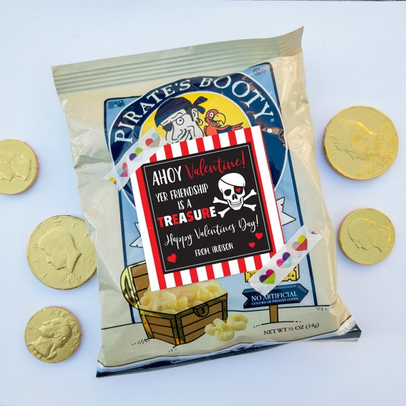 Pirate Valentines Day Tag Printable, Pirates Booty Valentine, Kids ...