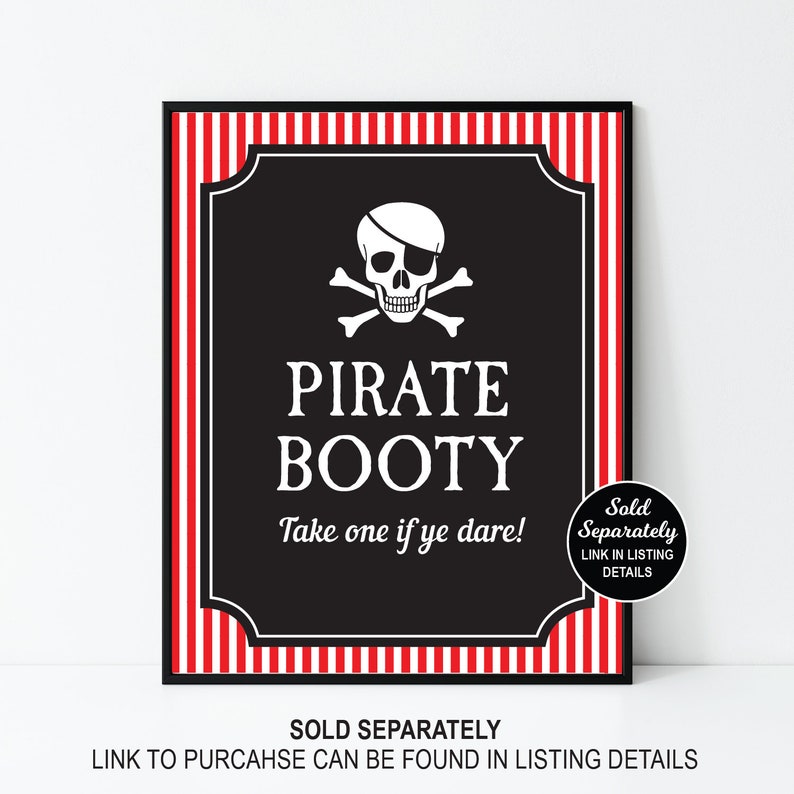 Pirate Birthday Food Sign Pirate Grub Sign Pirate Birthday - Etsy