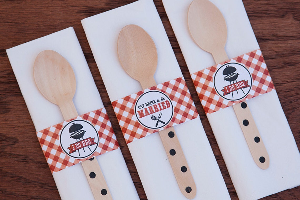I Do BBQ Napkin Rings Printable Napkin Rings I Do BBQ | Etsy