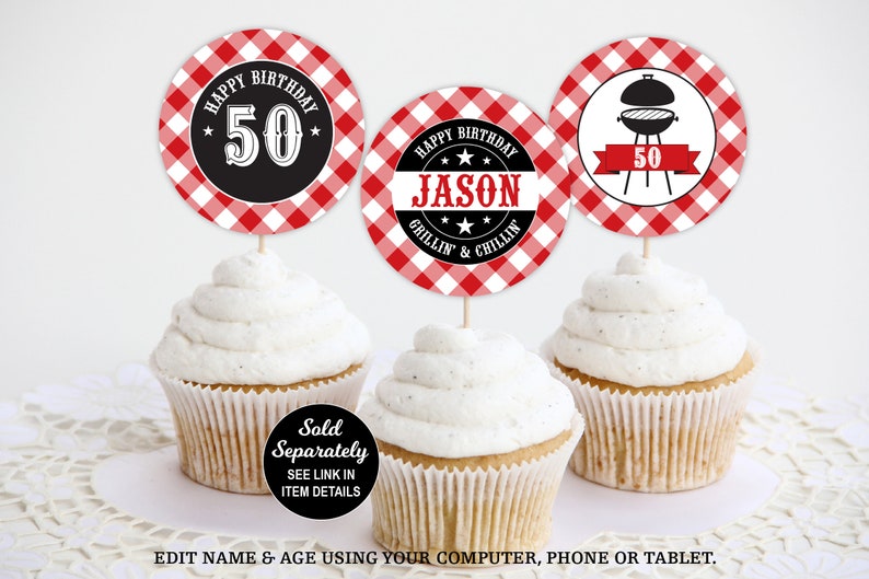 BBQ Birthday Centerpiece, Barbecue Centerpiece, BBQ Birthday Decoration ...