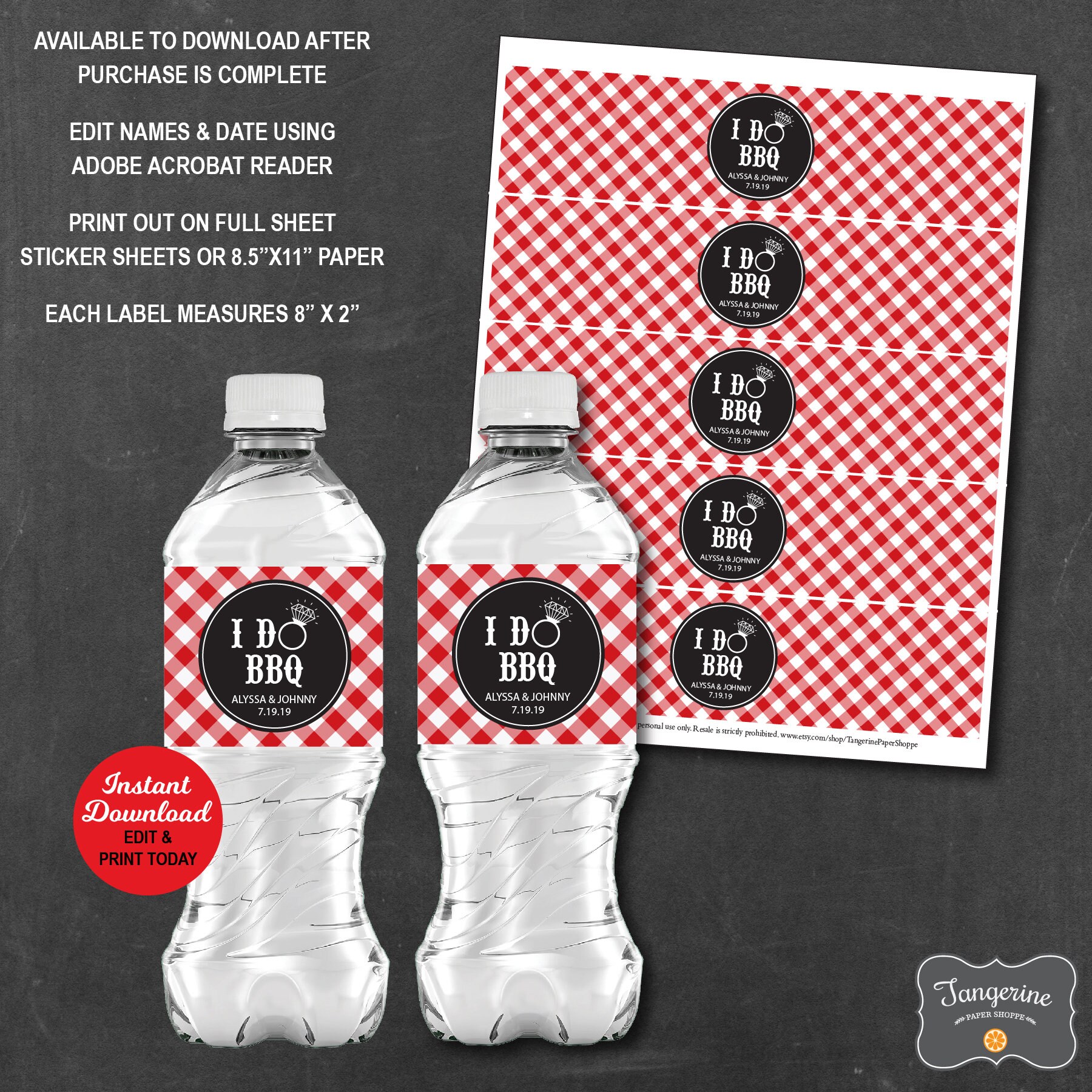 I Do Bbq Favor Tags I Do Bbq Thank You Tags I Do Bbq Decor | Etsy
