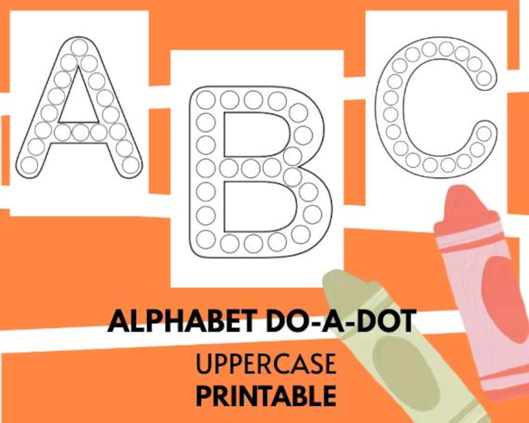 A-Z Alphabet DO-A-DOT Printable Pages(uppercase) - Etsy