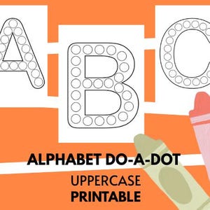 A-Z Alphabet DO-A-DOT Printable Pages(uppercase) - Etsy