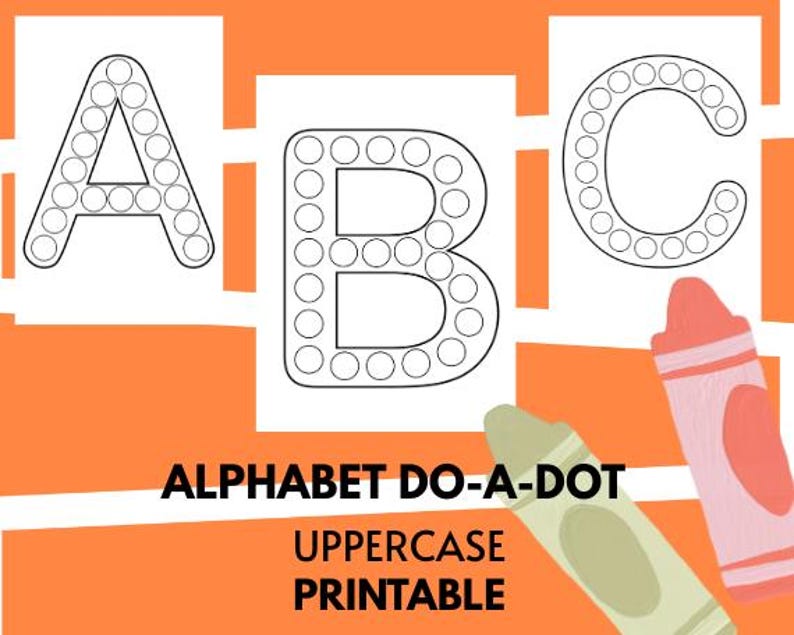 A-Z Alphabet DO-A-DOT Printable Pages(uppercase) - Etsy