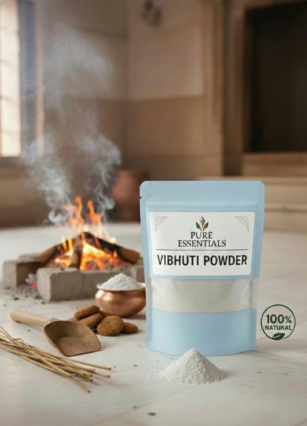 Pure Vibhuti Sacred Ash | Hindu Puja Essential - Etsy