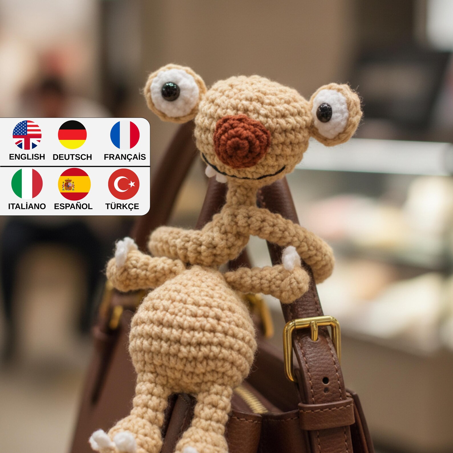 Sid the Sloth Amigurumi Pattern, Crochet Pattern Sloth PDF, Long Neck ...